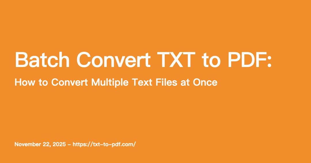Free TXT to PDF Converter - Convert Text Files to PDF Online